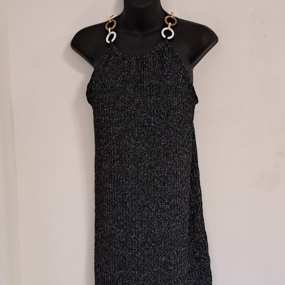 Tash + Sophie | Dresses | Tash Sophie Black Grey Knit Sleeveless Dress ...